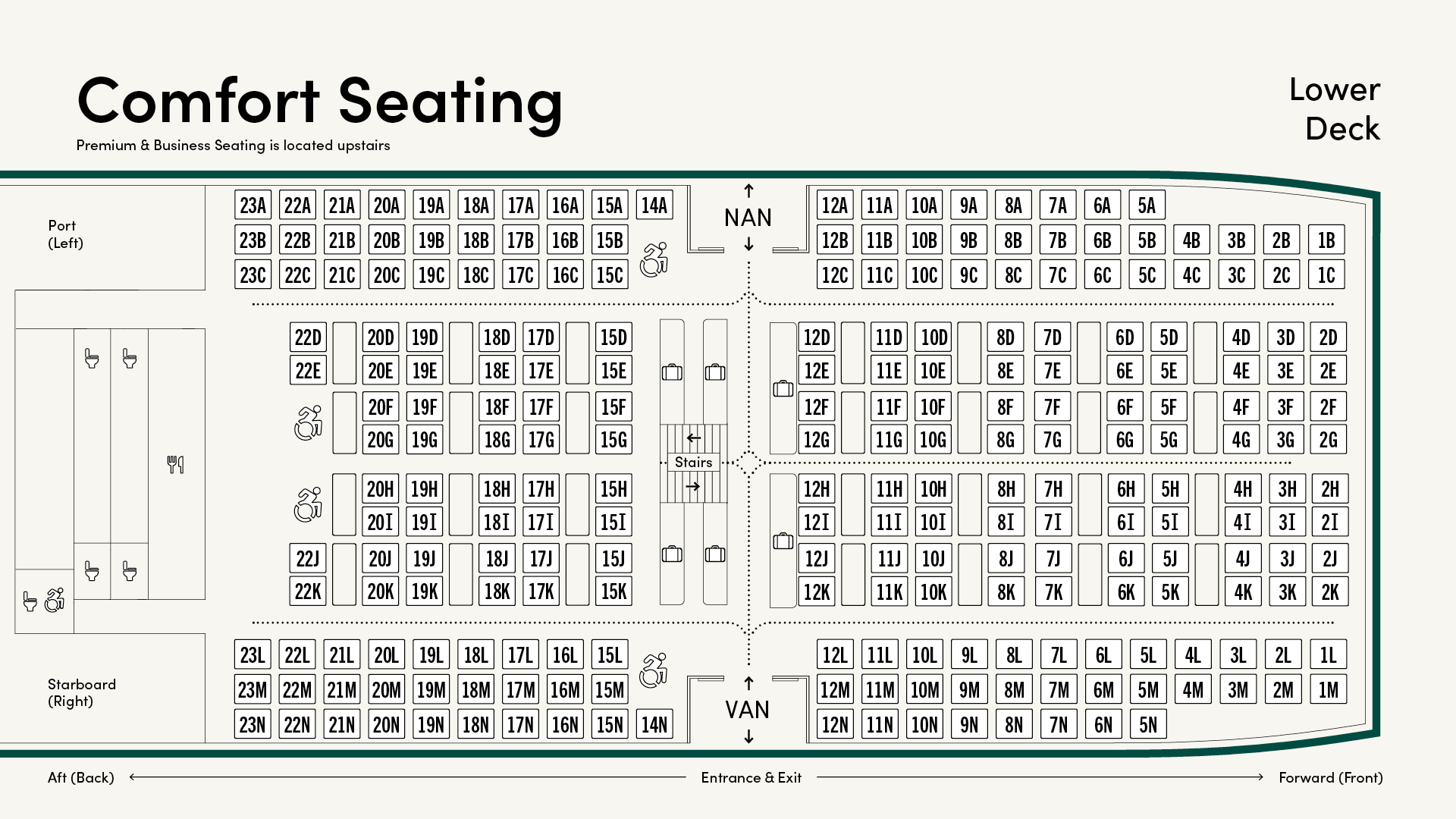 Seat Map - Hullo Ferries